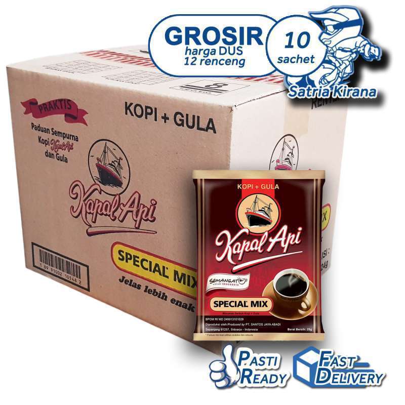 Jual Kapal Api Kopi Special Mix [24 Gr X 10 Sachet | 1 Renteng] Renceng ...