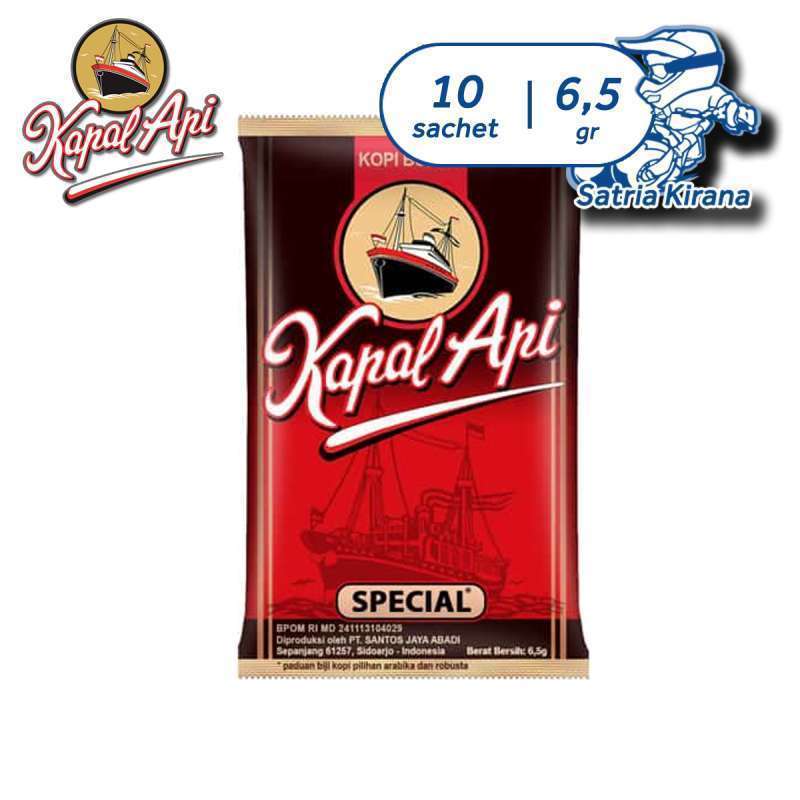 Promo Kapal Api Mini Special Kopi Bubuk Hitam 6.5 g [10 Sachet/ 1 ...