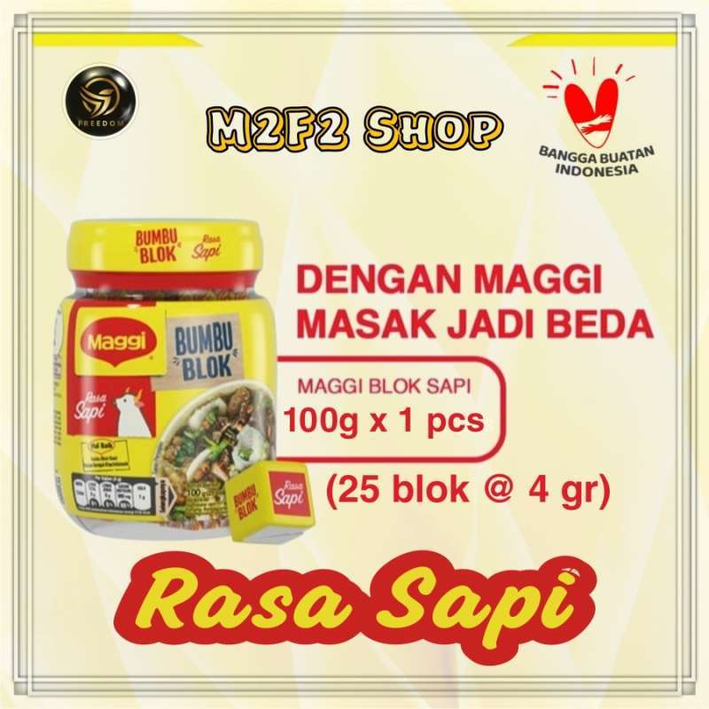 Jual Maggi Bumbu Blok Penyedap Masakan Rasa Sapi Jar 100 Gr (kemasan ...