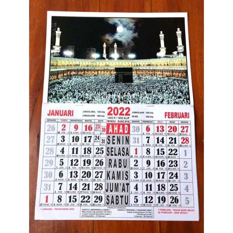 Jual Kalender Dinding Kalender Jawa 2022 Lengkap Wuku Masa Jawa di ...