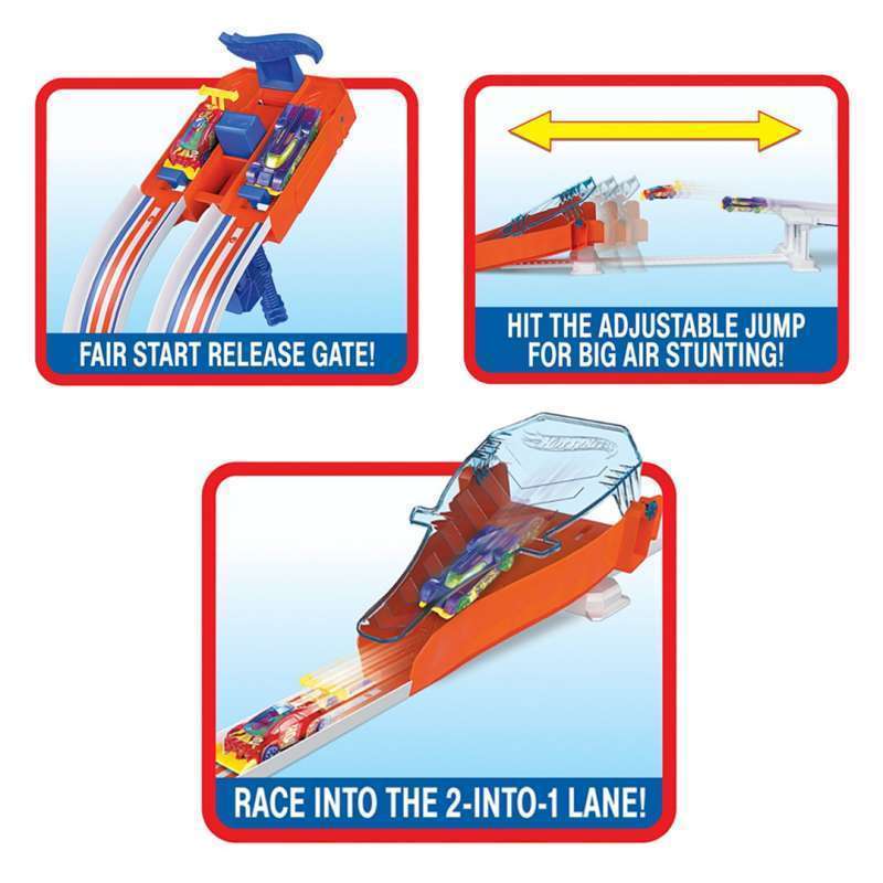 Promo Hot Wheels Drop Race Jump Track Set Original Gjl15 Diskon 25% Di ...