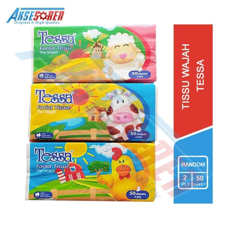 Jual Tisu Wajah Tessa [50 Sheet/2 Ply] / Tessa Facial Tissue / Tissue ...