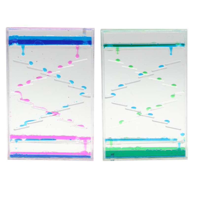 Jual 2 Pieces Slide Mixed Floating Oil Liquid Motion Hourglass Timer ...