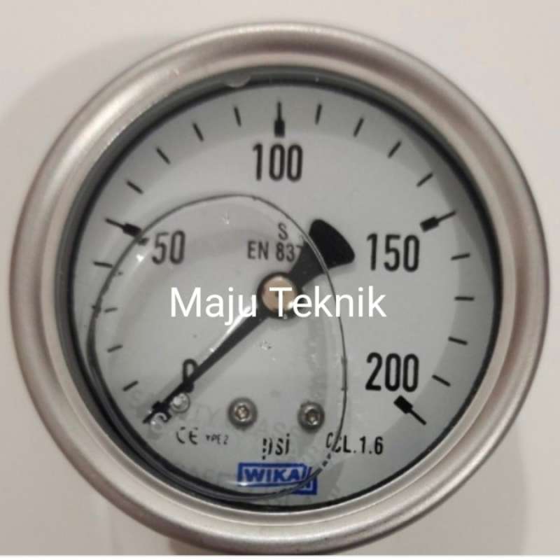 Jual WIKA Pressure D 2,5 0-200 psi, drat 1/4 NPT kuningan Payung (Back) di Seller Aksara_STORE ...