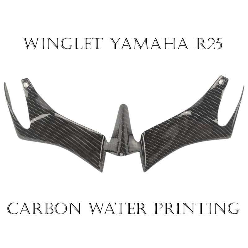 Jual Winglet R25 Carbon Water Printing Winglet Yamaha R25 Karbon Celup ...