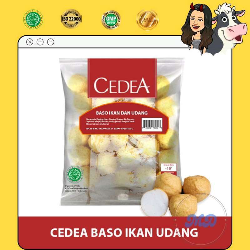 Promo CEDEA Bakso Ikan dan Udang 500 GR / Baso Ikan Udang / Fish Shrimp ...