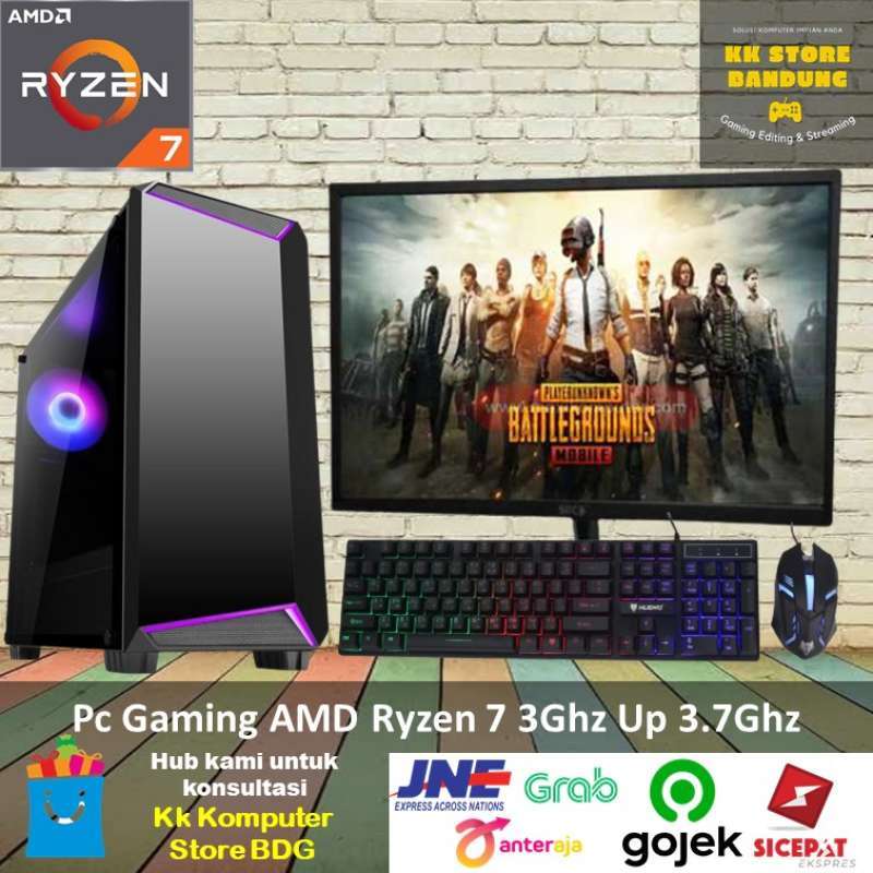 Jual Pc Desktop amd ryzen 7 ram 16gb full set monitor siap pakai ...