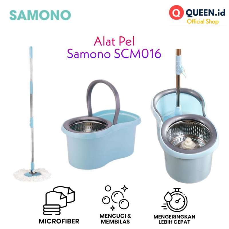 Jual Samono Scm016 Alat Pel Lantai Ember 2in1 Kain Fiber Spin Mop ...