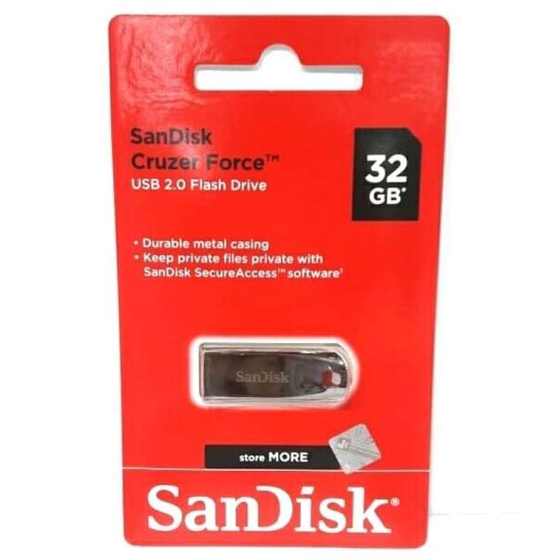 Promo Sandisk Flash Disk. Cruzer Force 32gb - Metal Black Stainless ...