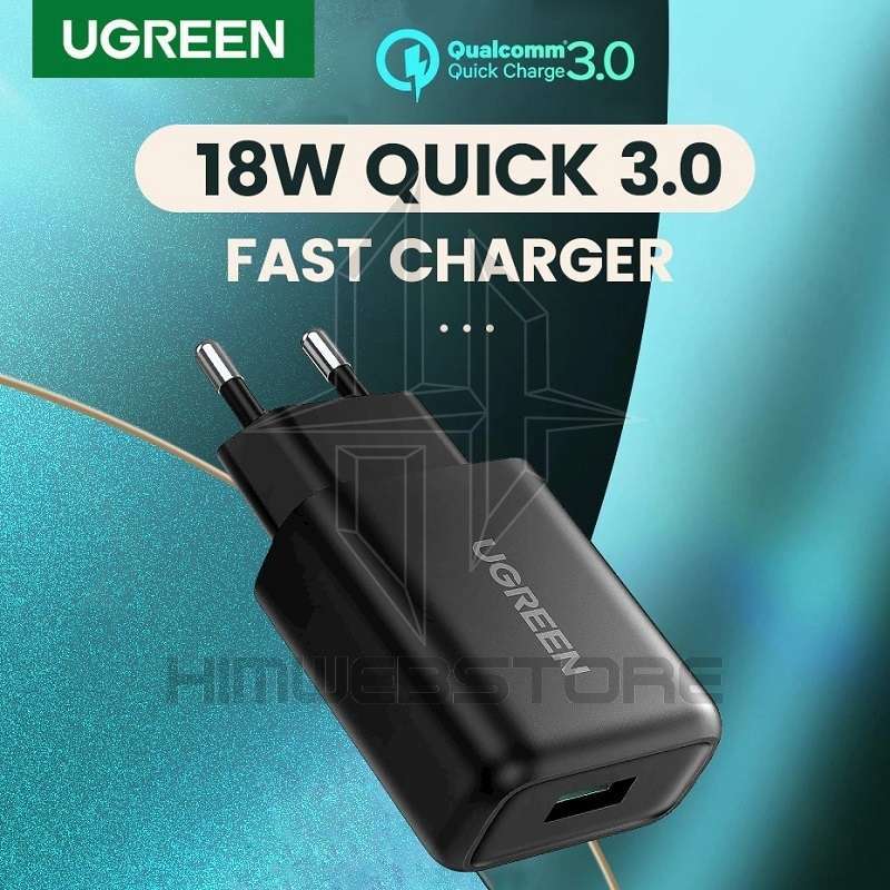 Jual UGREEN 70273 Kepala Charger USB 18W Fast Charging Quick Charge 3.0 ...