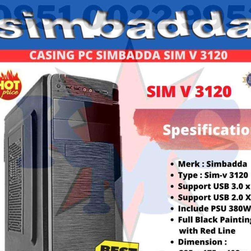 Jual Casing PC Simbadda Sim V 3120 SimV SIM-V 3120 di Seller Karya Megah Computers - Pegadungan ...