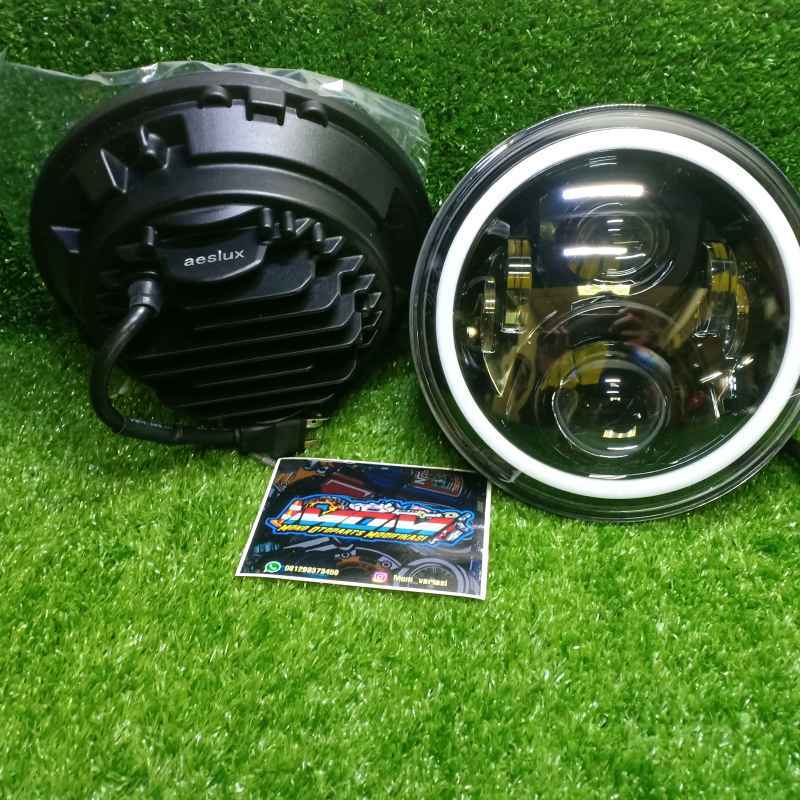 Jual Headlamp Lampu Depan Led 7 Inch Jimny,rubicon, Hardtop 12 Volt Di ...