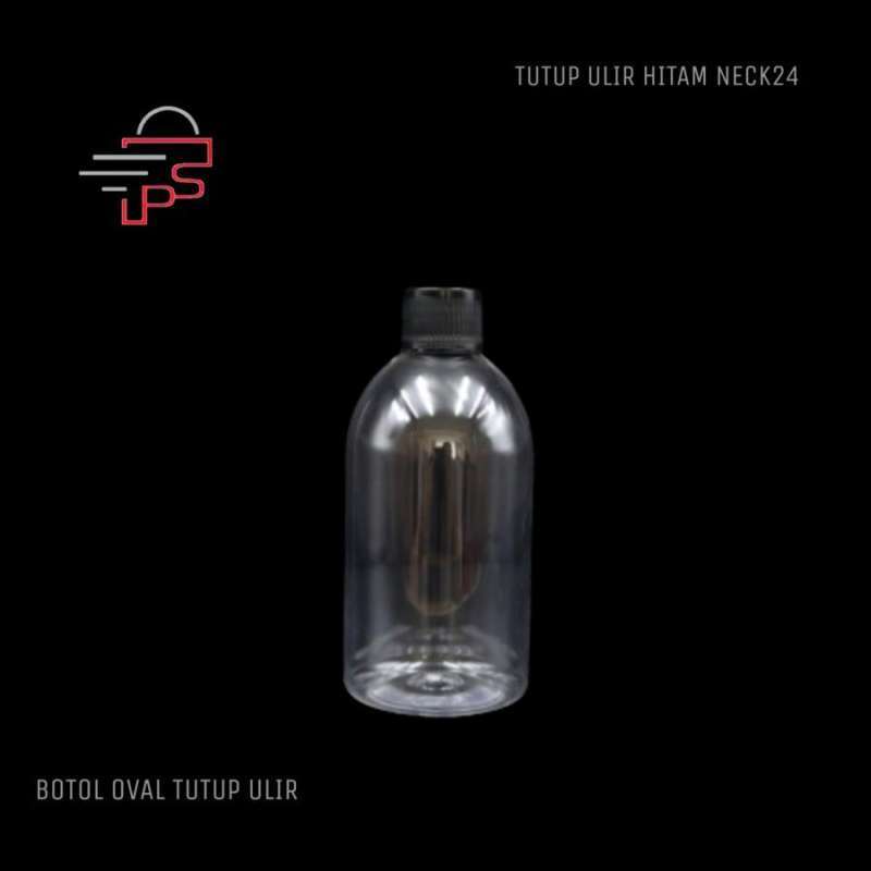 Jual Botol Oval 250ml + Tutup Ulir Plastik Neck24 Plus Plug Dalam ...