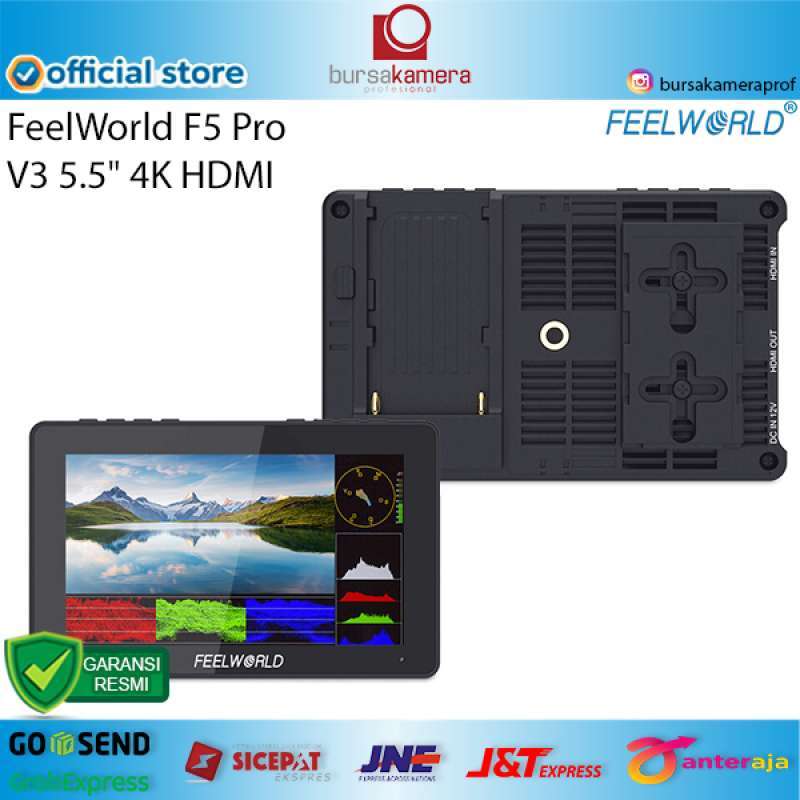 Promo BKP FeelWorld F5 Pro V3 5.5 4K HDMI IPS Touchscreen Monitor with ...