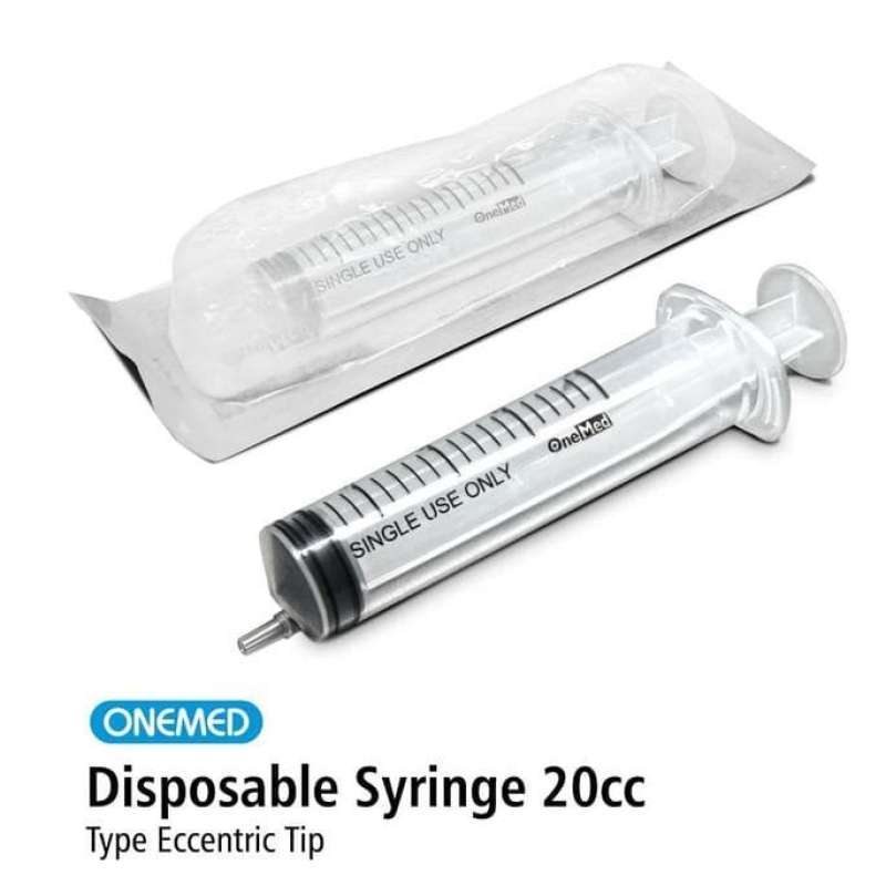 Promo Spuit 20cc Syringe 20cc Eccentric Tip-Lubang Samping Onemed box ...