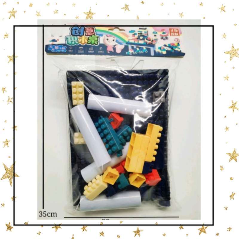 Jual MAINAN LEGO MEJA MINI BALOK SUSUN 40 PCS di Seller Reva babyshop ...