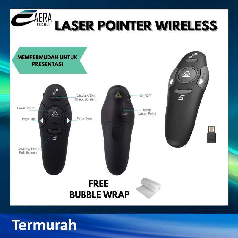 Promo LASER POINTER WIRELESS 2.4GHz | REMOTE PRESENTASI CONTROL LASER ...