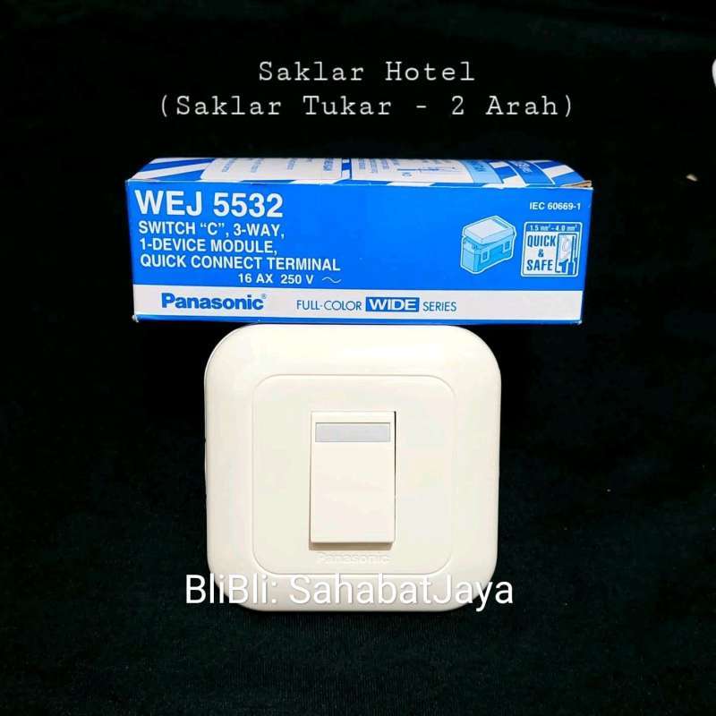 Jual Panasonic Saklar Hotel Engkel Saklar Tukar Tunggal 2 Arah WEJ 5532 ...