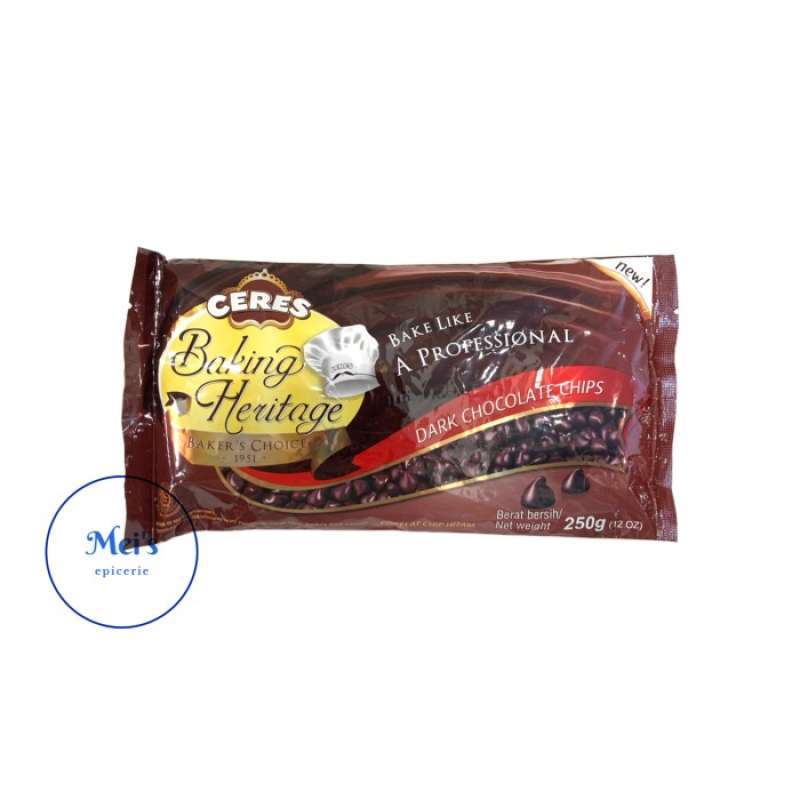 Jual OEM CERES Baking Heritage Dark Chocolate Chips 250g di Seller ...