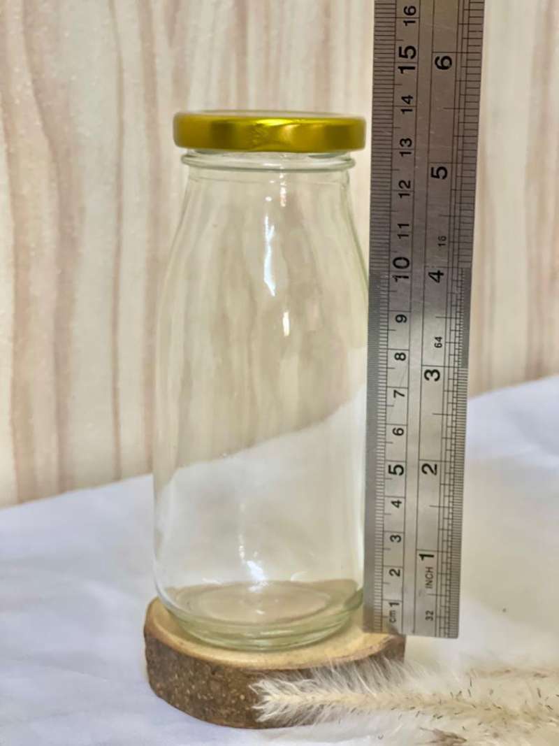 Jual Botol Kaca Bening 240 Ml Tutup Almunium / Botol Madu / Botol Susu ...