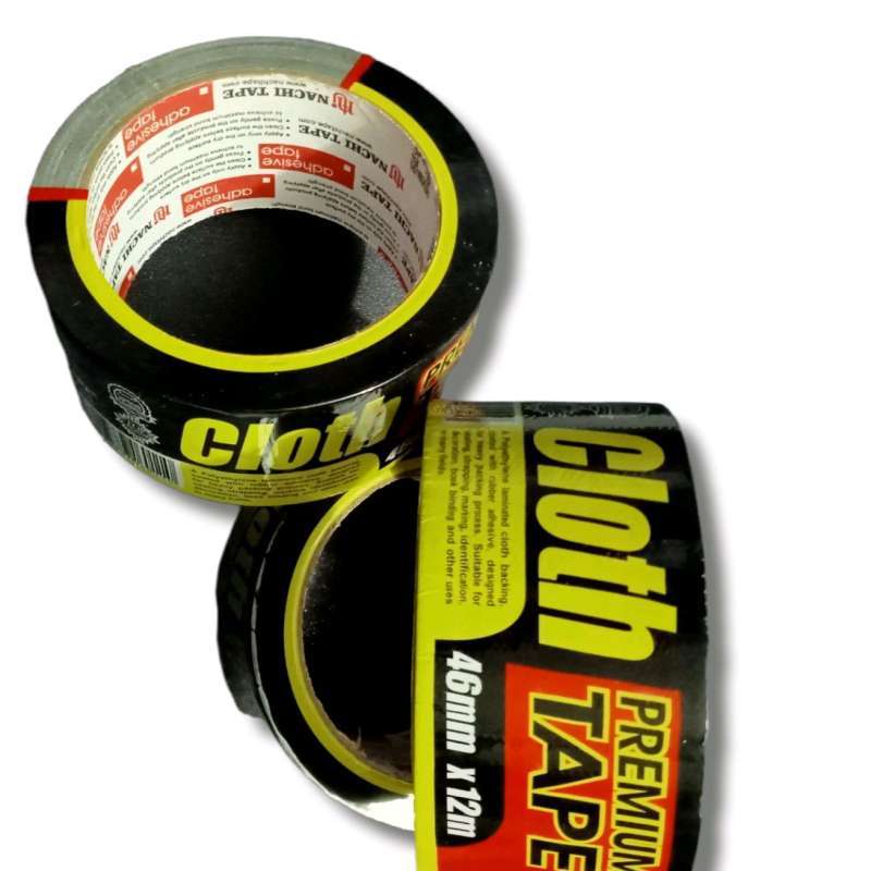 Jual Lakban hitam Cloth Premium Tape 46 mm x 12 mm NACHI TAPE di Seller ...