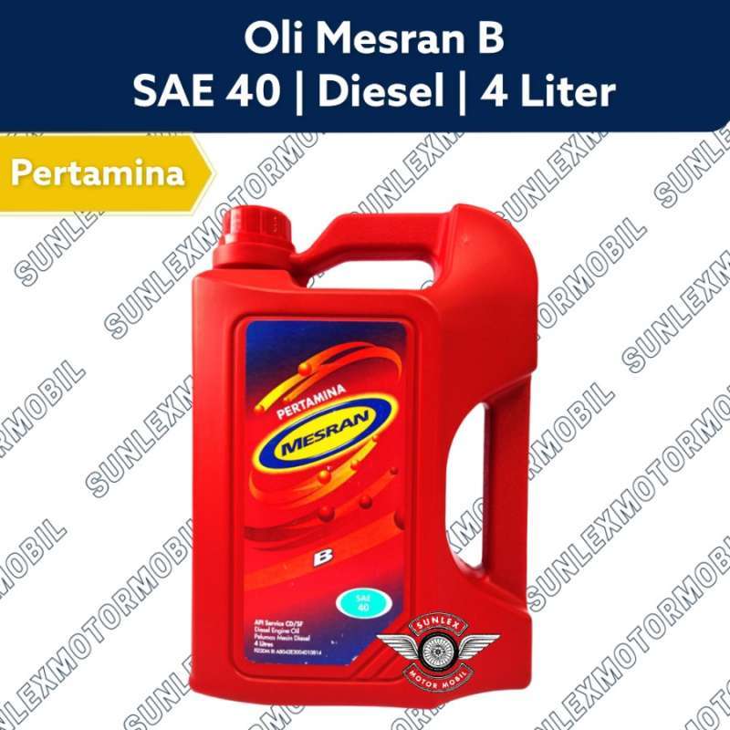 Promo OLI MESIN PERTAMINA MESRAN B SAE40 4L 4 LITER B40 TRUK DIESEL ...