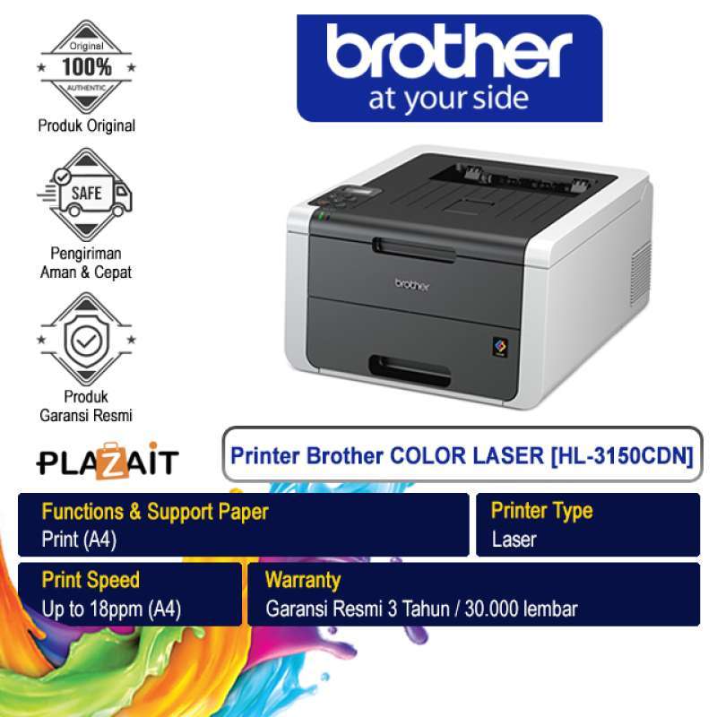 Jual PRINTER BROTHER COLOR LASER [HL-3150CDN] di Seller PT. Primajaya ...