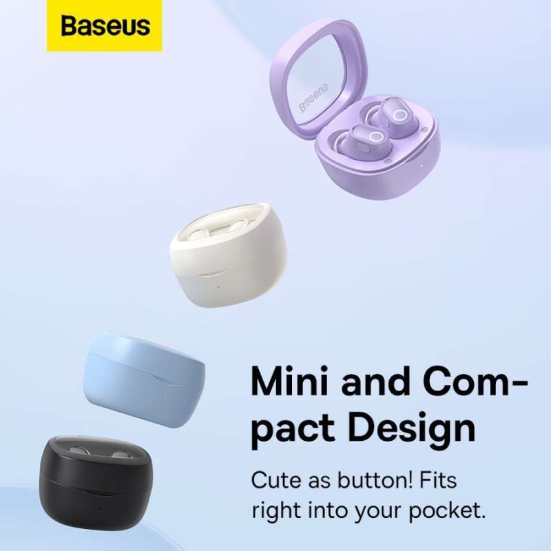 Promo BASEUS TRUE WIRELESS BLUETOOTH EARPHONE MINI EARBUDS TWS WM02 ...