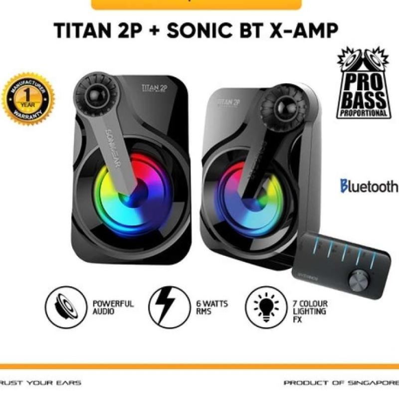 Jual Sonic Gear Titan 2 Speaker System With Huge Bass And 7 Color Lighting - NON BLUETOOTH - NON ...