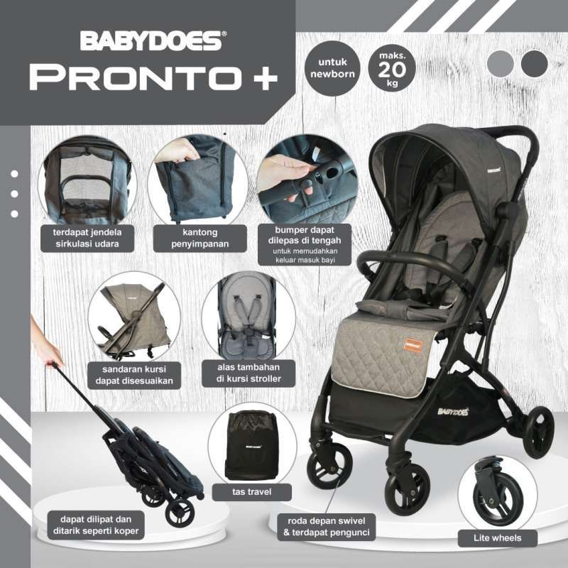 Jual Stroller BabyDoes 2221 Pronto + NEW - Dark Grey di Seller ABC Baby ...