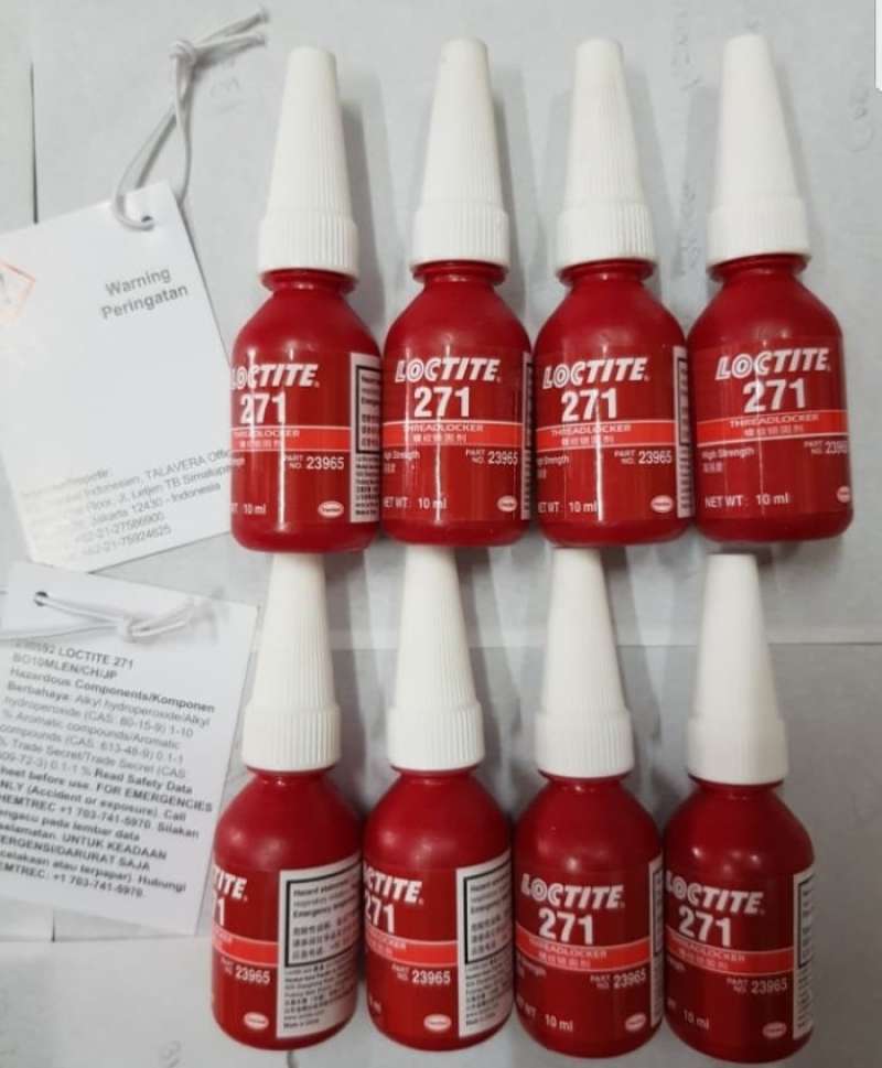 Promo Loctite 271 / Lem Baut Loctite 271 / Cairan Pelumas Baut (10ml ...