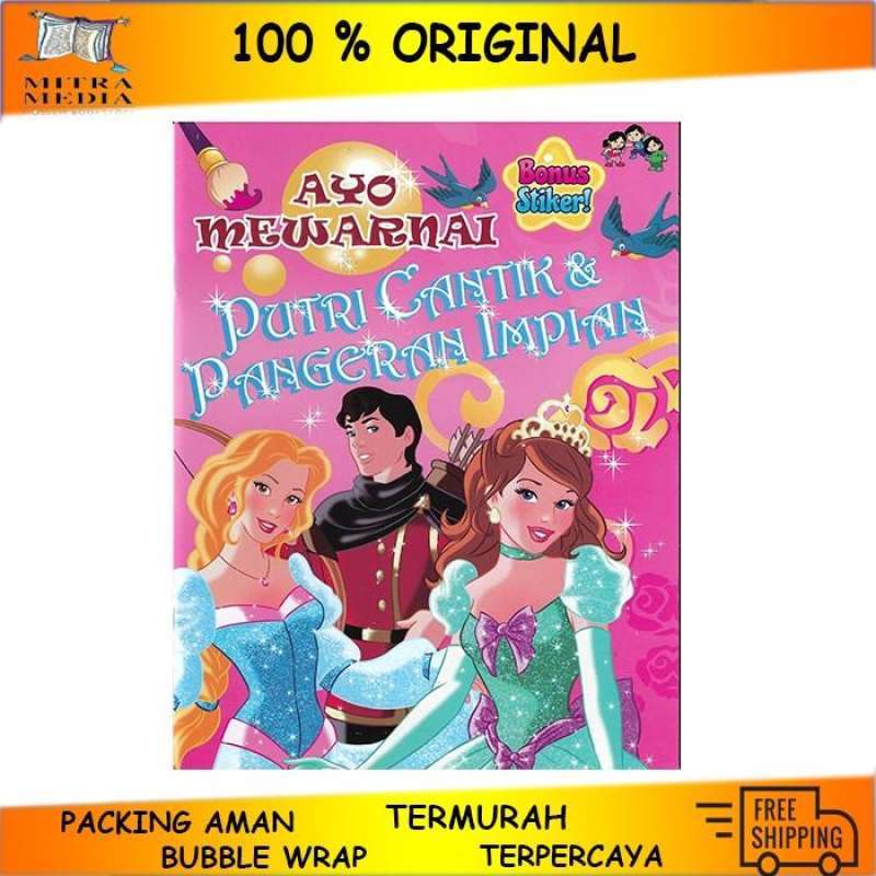 Jual Mewarnai Putri Cantik dan Pangeran Impian Bonus Stiker di Seller ...