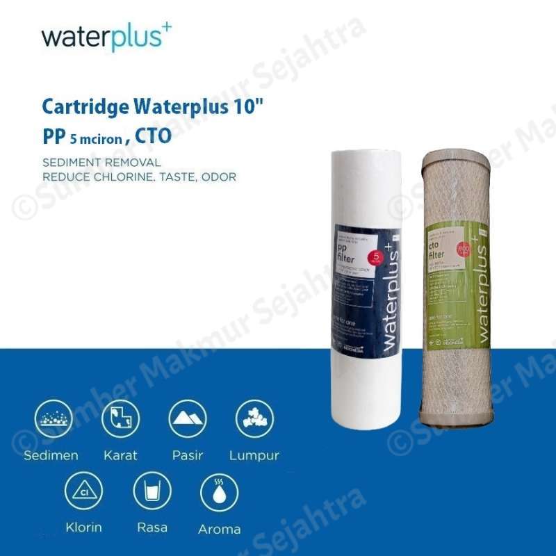 Promo Paket Cartridge Filter Air Waterplus 10 Pp Cto - 5 Micron Diskon 7% Di Seller Sumber ...