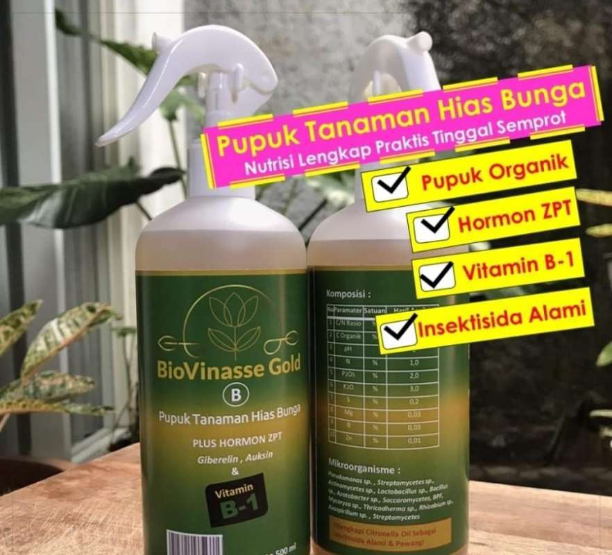 Jual Pupuk Organik Cair Biovinasse Gold 500 ML Probiotik ZPT Hormon Vit ...