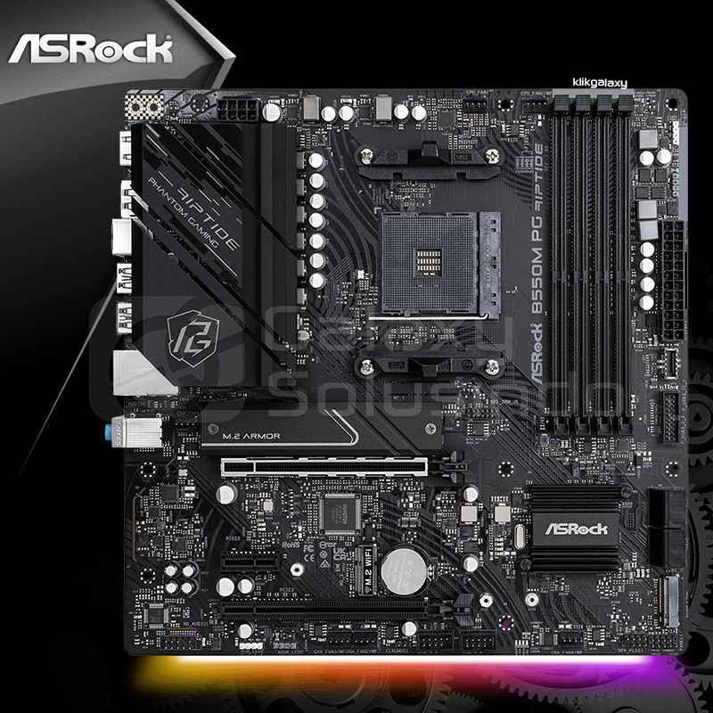 Jual Asrock B550m Phantom Gaming Pg Riptide Amd Am4 B550 Ddr4 ...