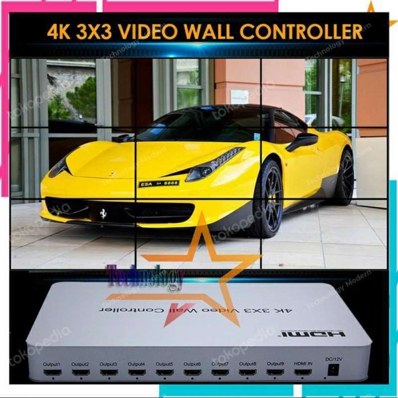 Jual 3x3 HDMI Videowall Controller (Menggabungkan 9 TV Menjadi Video ...