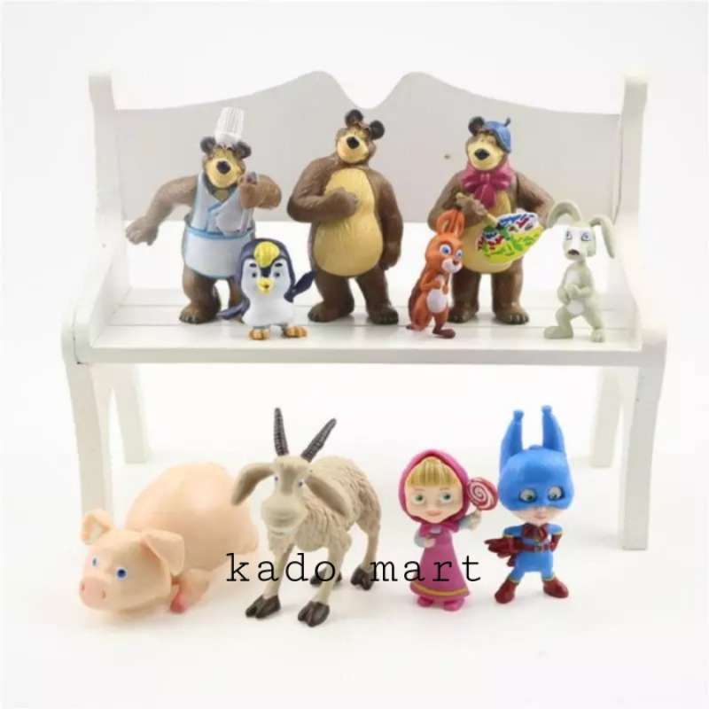 Jual Marsha And The Bear Figure Set 10 Topper Cake Di Seller Lemonia ...