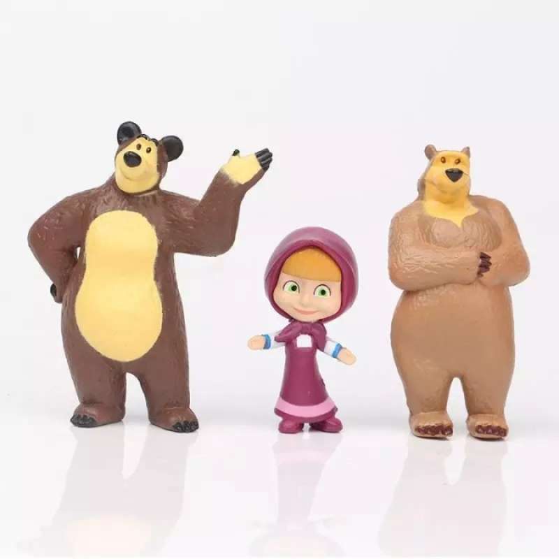 Jual Marsha And The Bear Figure Set 10 Topper Cake Di Seller Lemonia ...