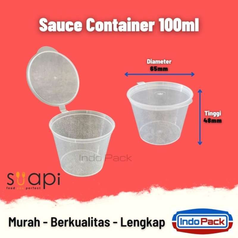 Jual Sauce Container Suapi 100ml / Tempat Saos Plastik @50 Pcs / Cup ...