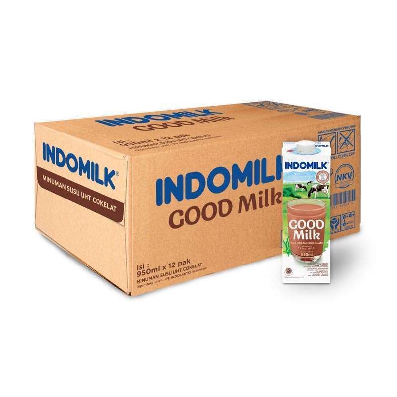 Promo Whs - Indomilk Full Cream Chocolate Susu Uht [950 Ml/12 Pcs ...