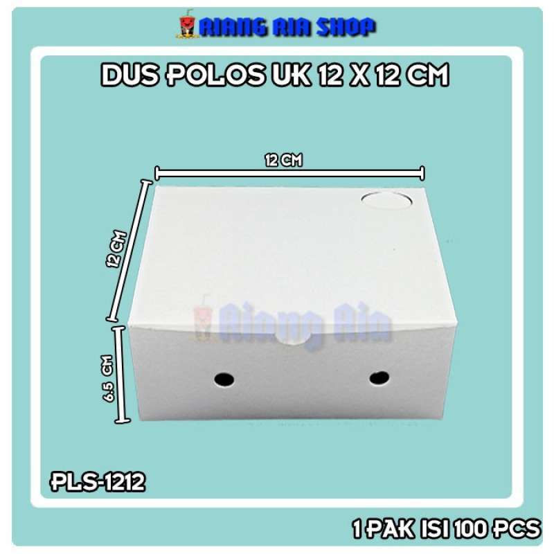 Jual Dus Snack/Dus Kue Ukuran 12 X 12 Putih Polos 100 Lbr Jajan Acara ...