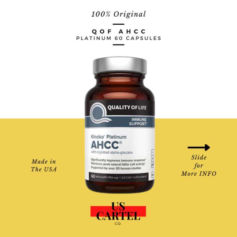 Jual Quality Of Life Kinoko Platinum Ahcc 750 Gram 60 Capsules Untuk ...