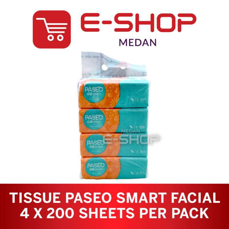 Jual Tisu Tissue Paseo smart 200 sheet 1 pack (4 pcs x 200 sheets 2 ply ...