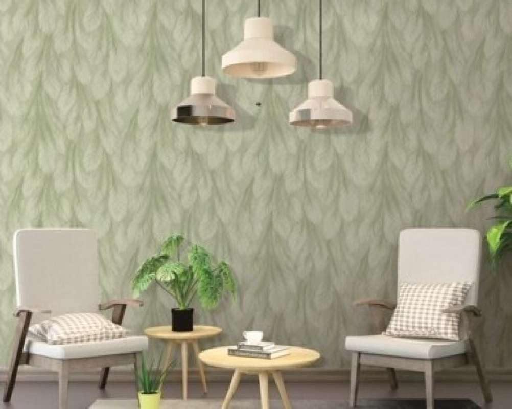 Jual Wallpaper Premium Murah Motif Daun Hijau Mint Background Dinding di Seller Qioswallpaper ...