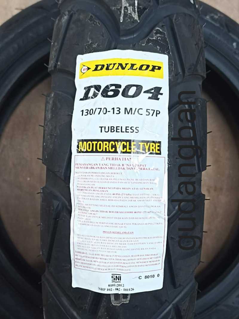 Jual Dunlop D604 130 70 13 Dual purpose Semi Trail Ban luar motor ADV ...