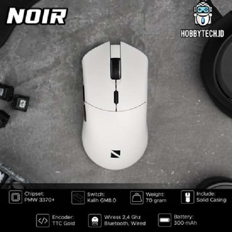 Jual Noir M1 Modular Wireless/Wired/BT 2.4Ghz/70g Ambidextrous Gaming ...