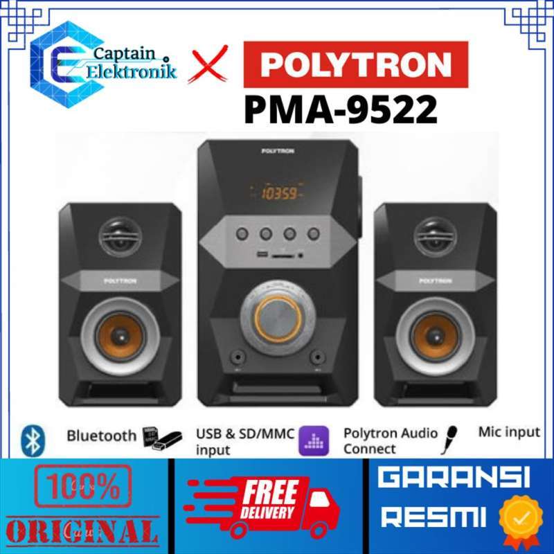 Jual SPEAKER POLYTRON PMA-9522 / PMA9522 (KARAOKE / AUX / USB / BLUETOOTH ) di Seller Captain ...