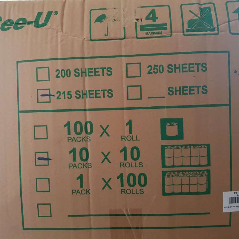 Jual 1 Dus = 10 Packs X 10rolls || See-u Tissue Gulung 1 Dus / Tisu ...