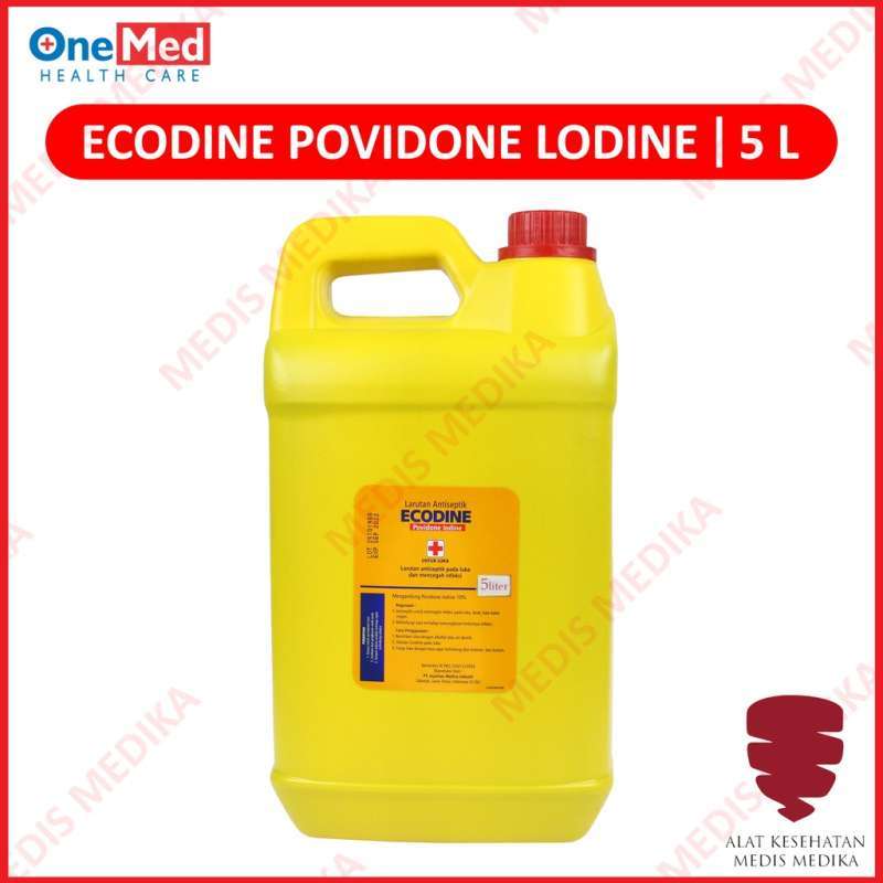 Jual Ecodine Povidone Iodine 5 Liter Obat Sejenis Betadin Refill Onemed ...