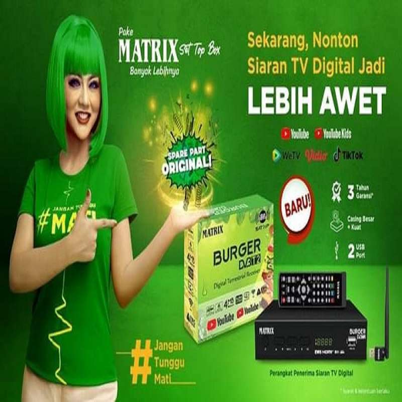 Jual Set Top Box STB Matrix BURGER DVBT2 Digital Terrestrial Receiver ...
